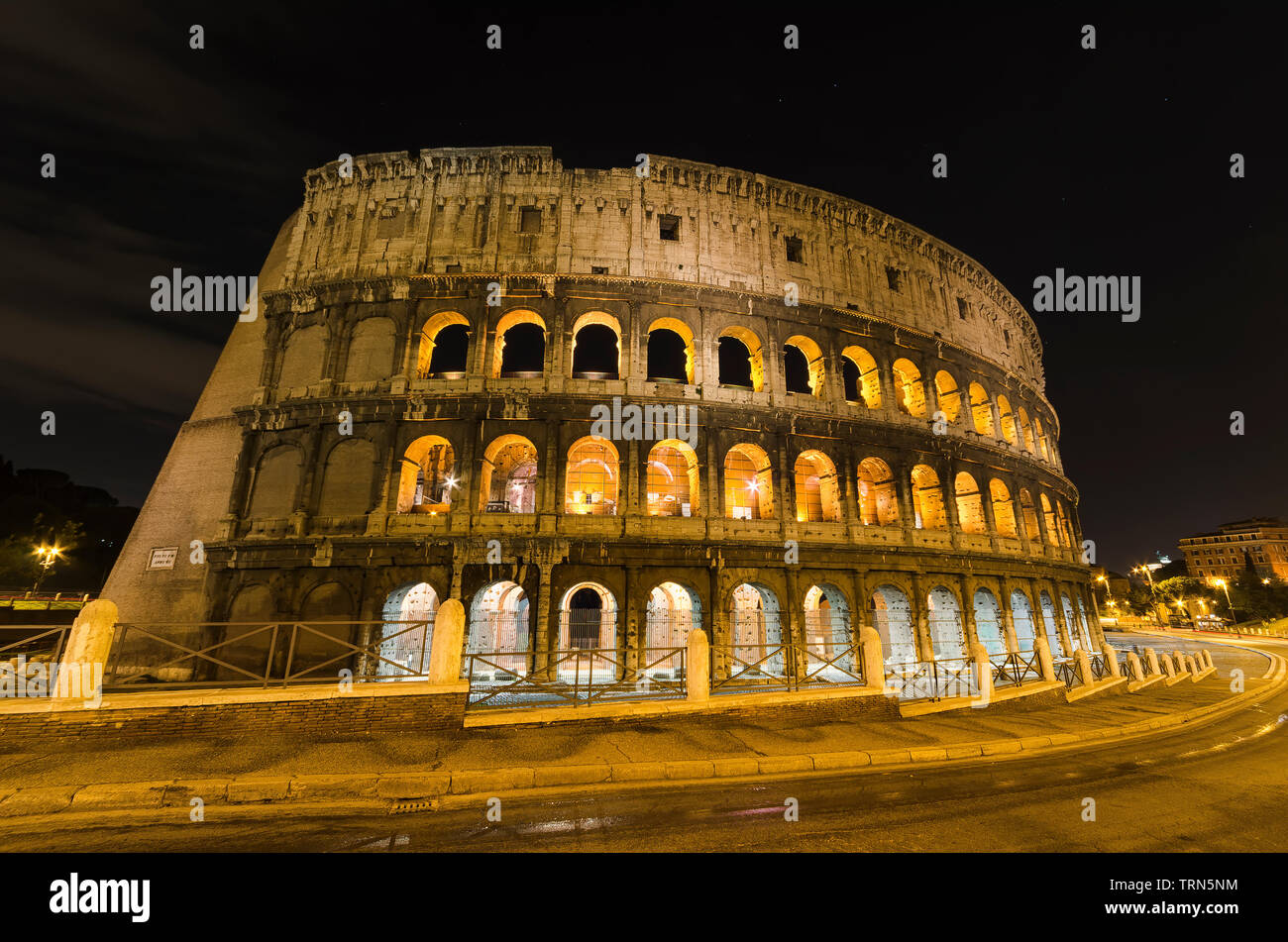 Colosseum at Night Stock Photo - Alamy