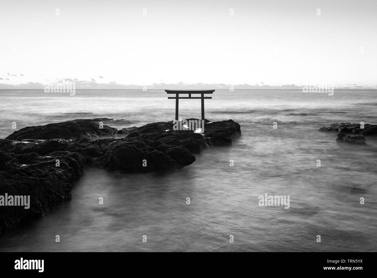 Torii gate Black and White Stock Photos & Images - Alamy