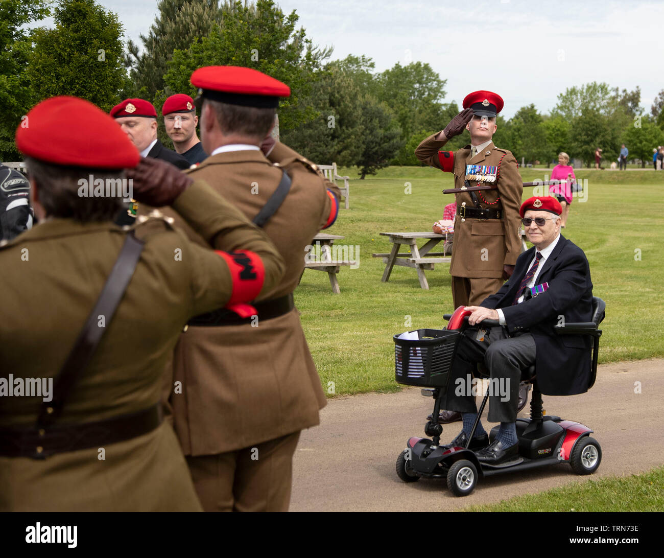 AIREWAS, ENGLAND. 01 JUNE 2019: BrigadierÕs Vivienne Buck and Dave Neal ...