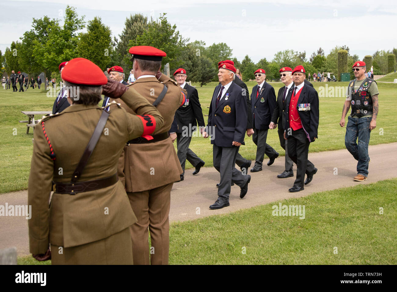 AIREWAS, ENGLAND. 01 JUNE 2019: BrigadierÕs Vivienne Buck and Dave Neal ...