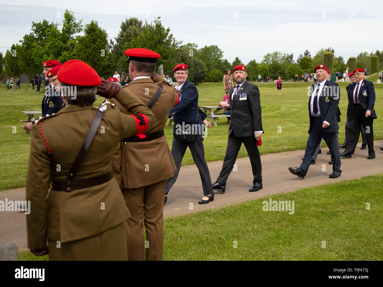 AIREWAS, ENGLAND. 01 JUNE 2019: BrigadierÕs Vivienne Buck and Dave Neal ...
