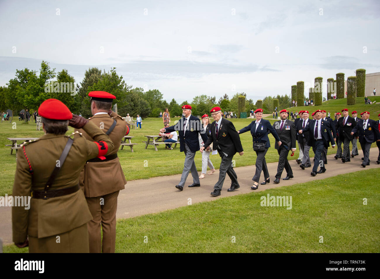 AIREWAS, ENGLAND. 01 JUNE 2019: BrigadierÕs Vivienne Buck and Dave Neal ...