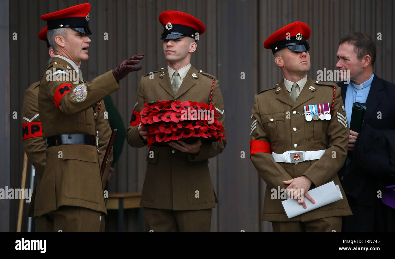 Members of the armed forces at the national memorial arboretum hi-res ...