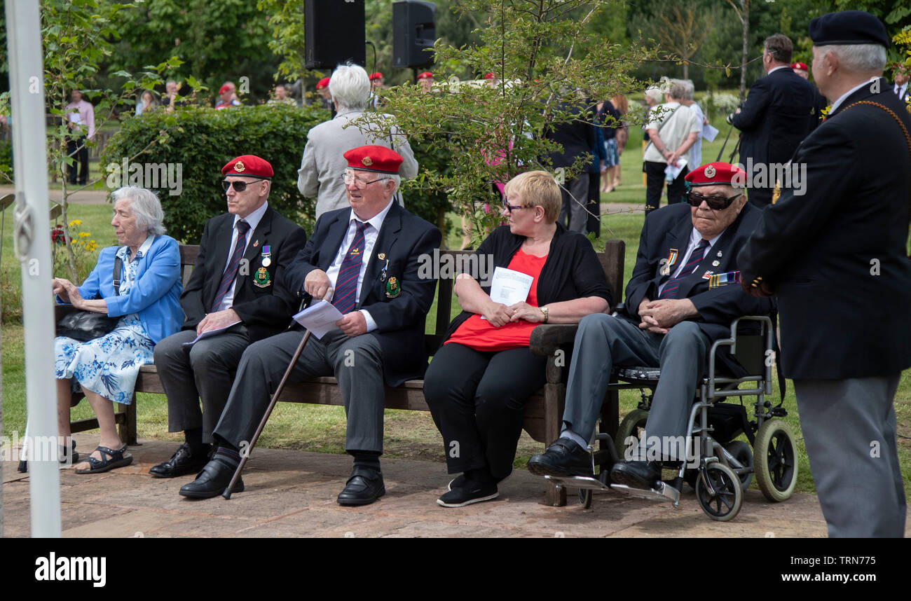AIREWAS, ENGLAND. 01 JUNE 2019: Serving members and veterans of the ...