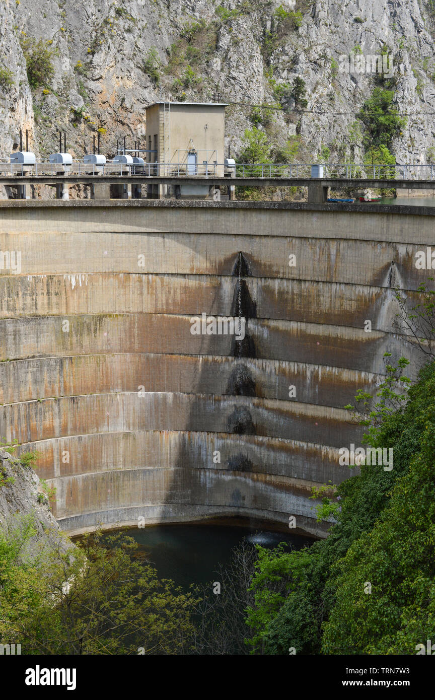 Canyon Lake Dam, Matka Lake, Macedonia Stock Photo - Alamy
