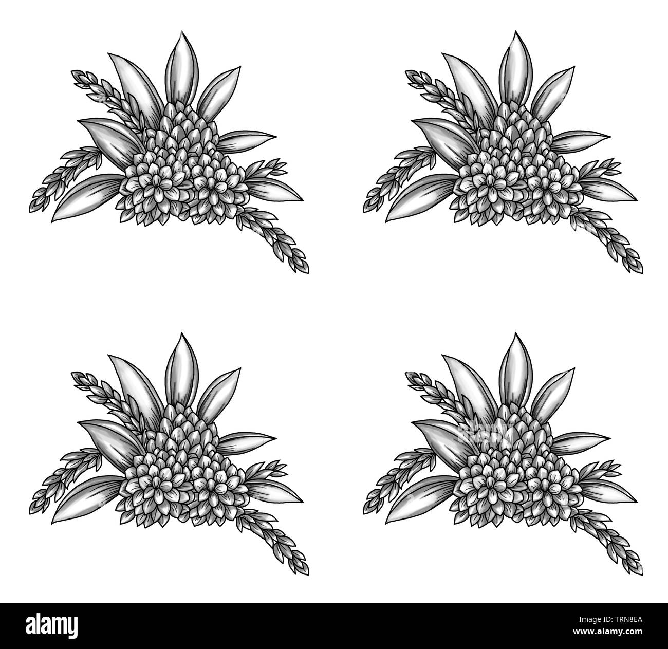 Embroidery painting in art Black and White Stock Photos & Images - Alamy