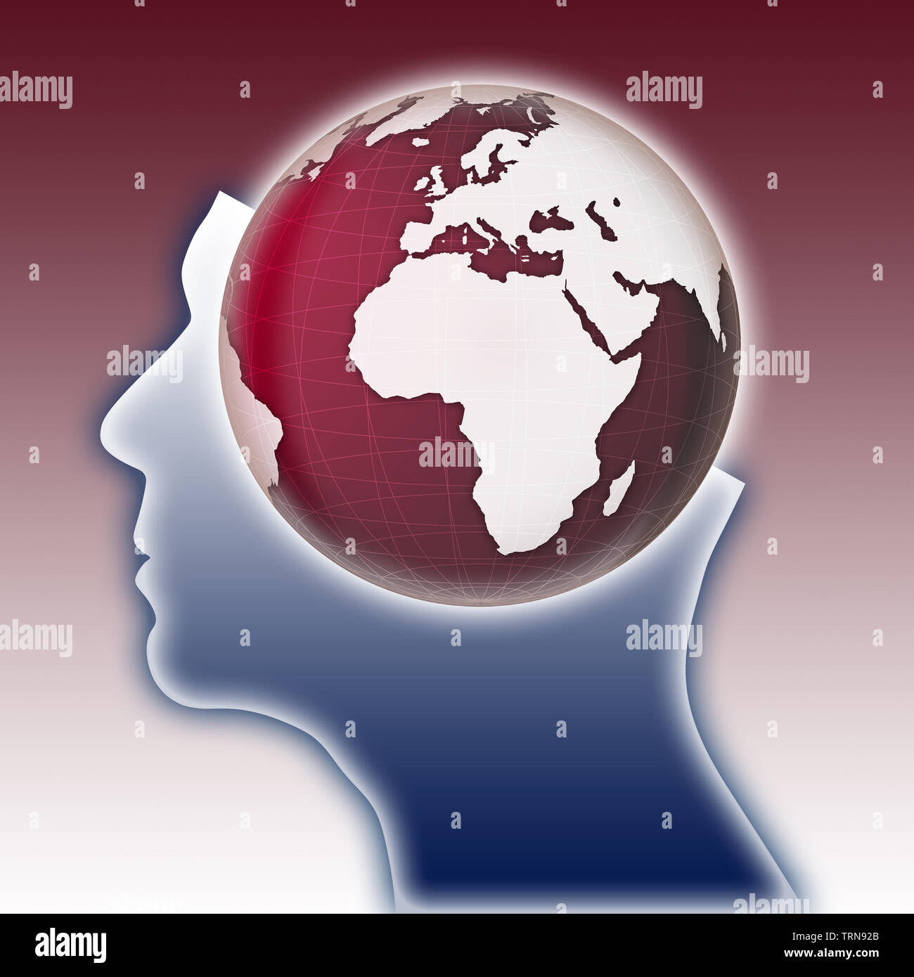 Global thinking concept image - Photo composition with image from NASA ...