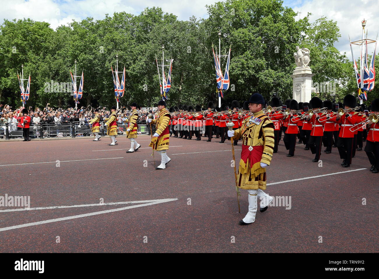 Trooping the Colour parade 2019 in London, UK. Queen's 93rd birthday ...