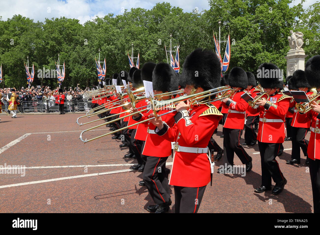 Trooping the Colour parade 2019 in London, UK. Queen's 93rd birthday ...