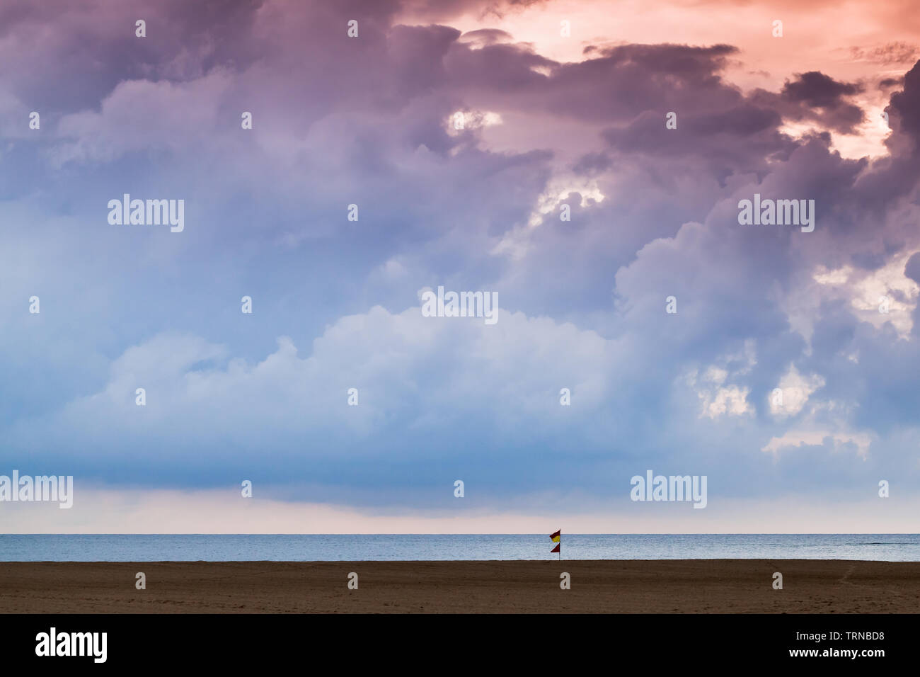 Sandy beach sky sunset beach hi-res stock photography and images - Alamy
