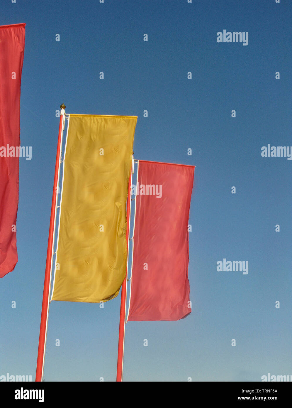 Colorful banners in the wind Stock Photo - Alamy