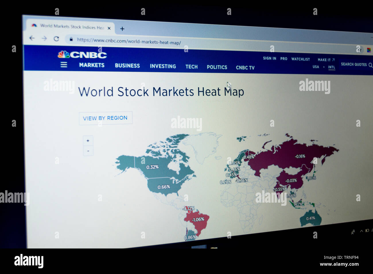 Cnbc webpage hi-res stock photography and images - Alamy