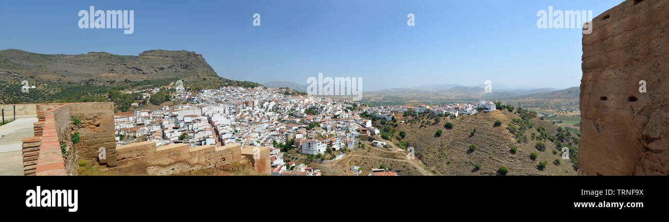Panorama of Alora Andalucia Spain taken from castle wall Stock Photo ...
