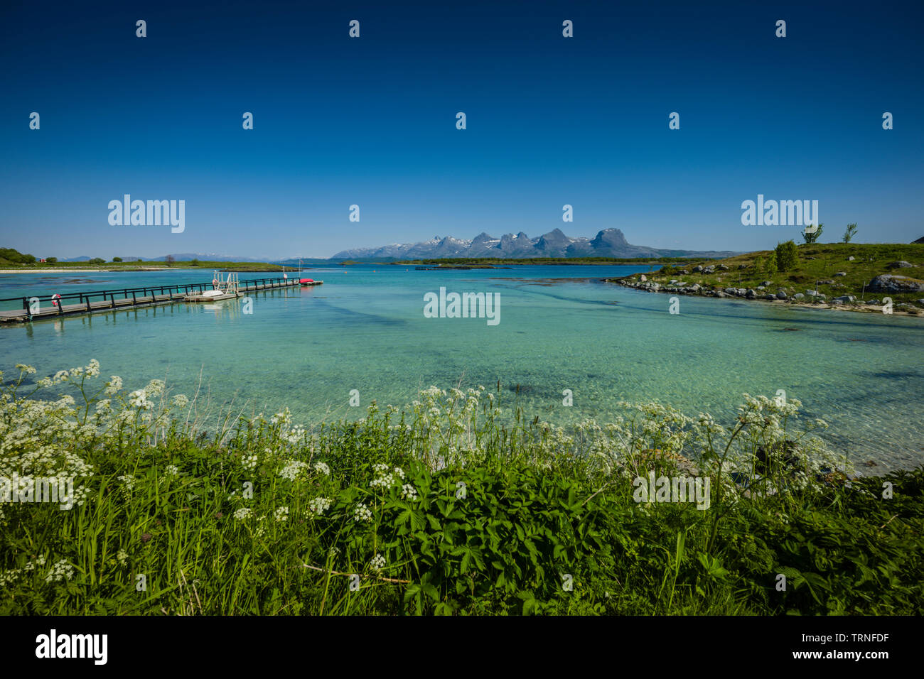 Landscape from Heroy Camping, Heroy Island, Norway, summer 2019 Stock ...