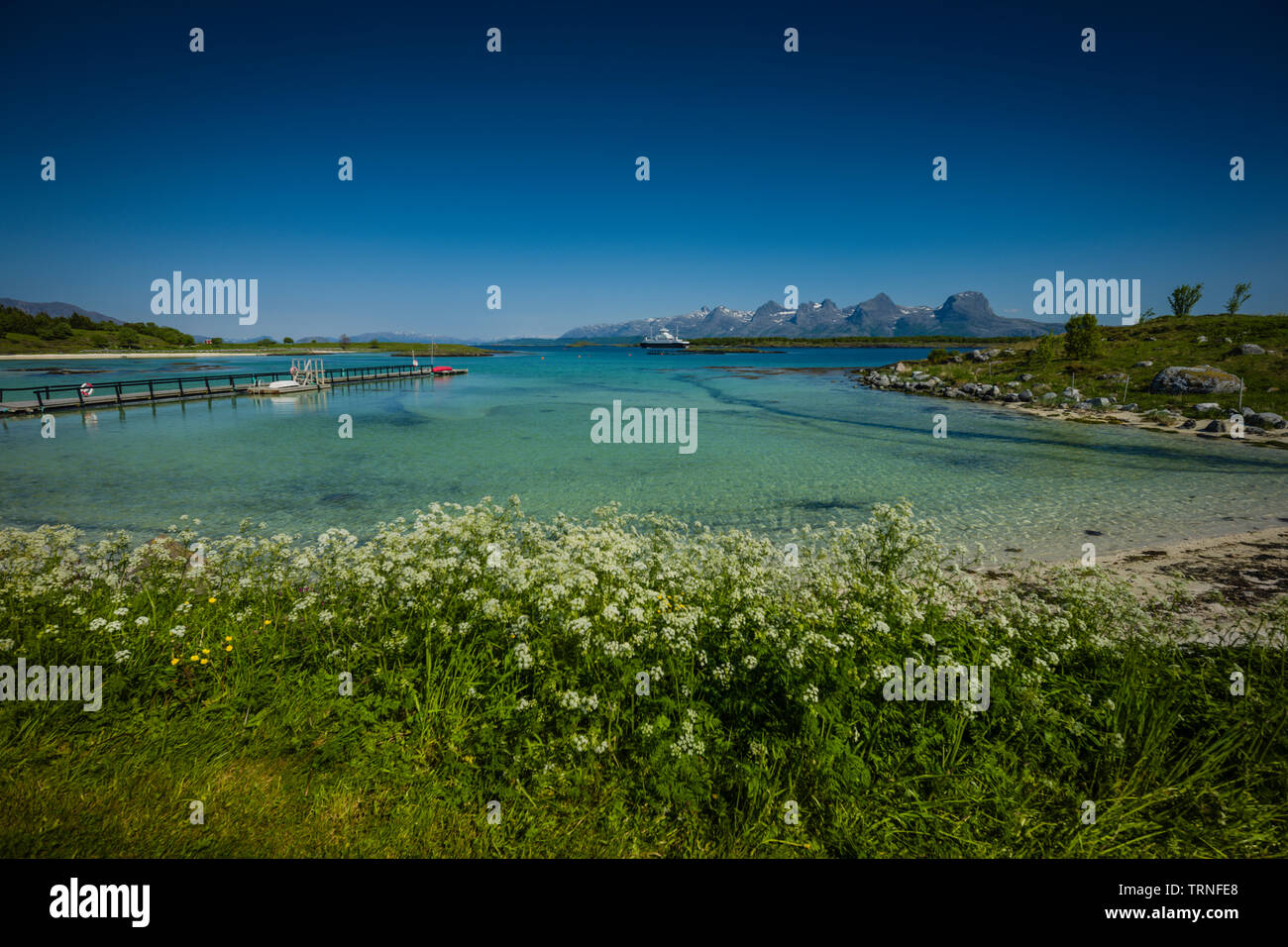 Landscape from Heroy Camping, Heroy Island, Norway, summer 2019 Stock ...