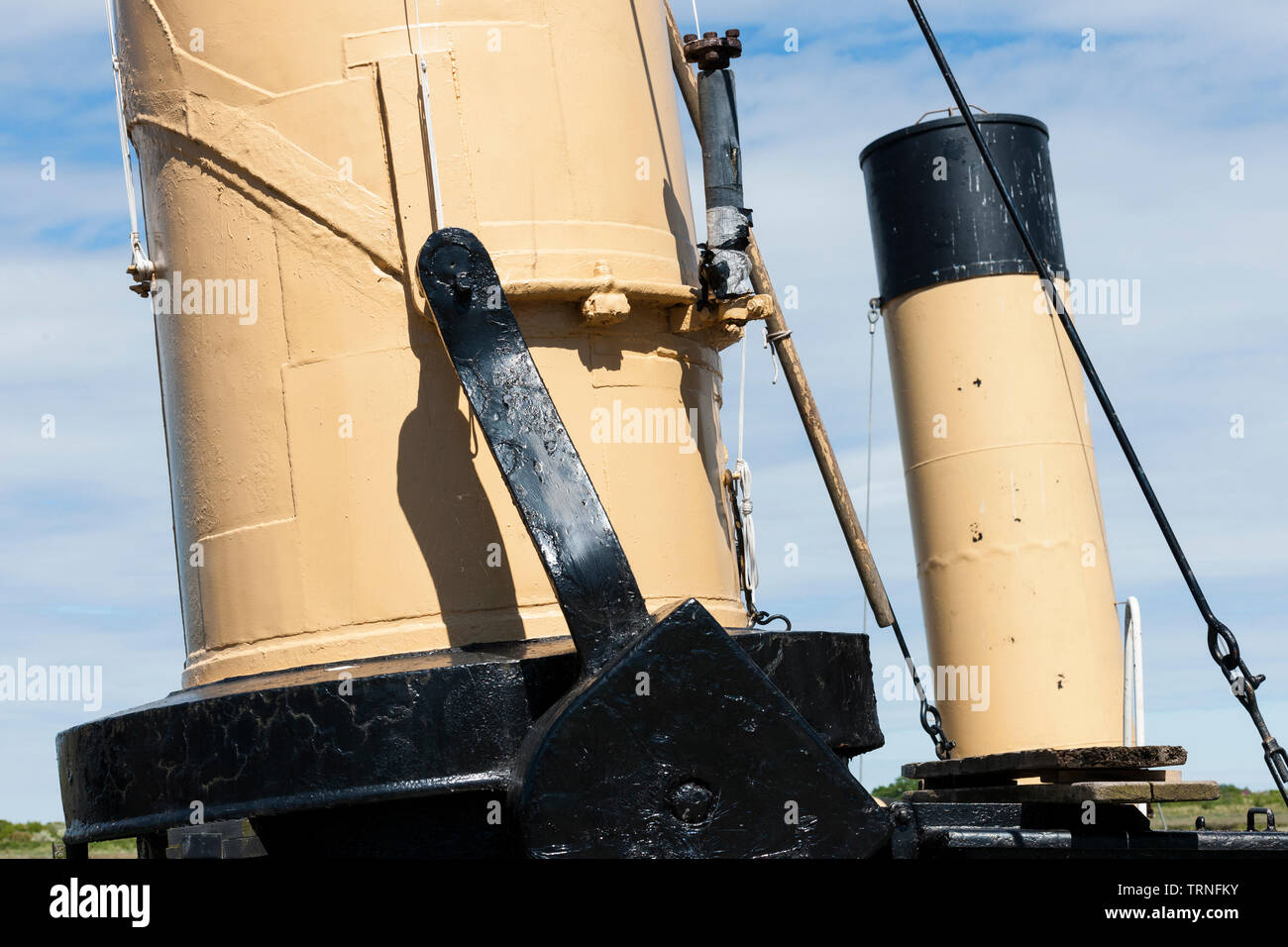 old steam tug funnels Stock Photo - Alamy