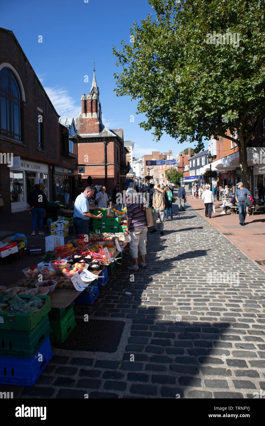 Colourfull stalls at Lewes market Stock Photo - Alamy