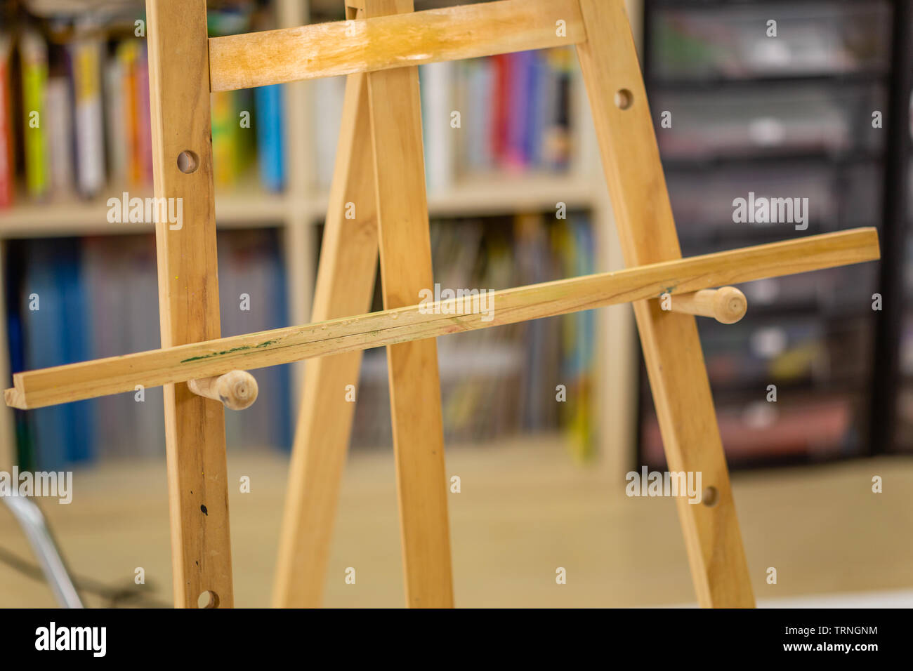 Closeup of easel in young learners classrooom Stock Photo - Alamy