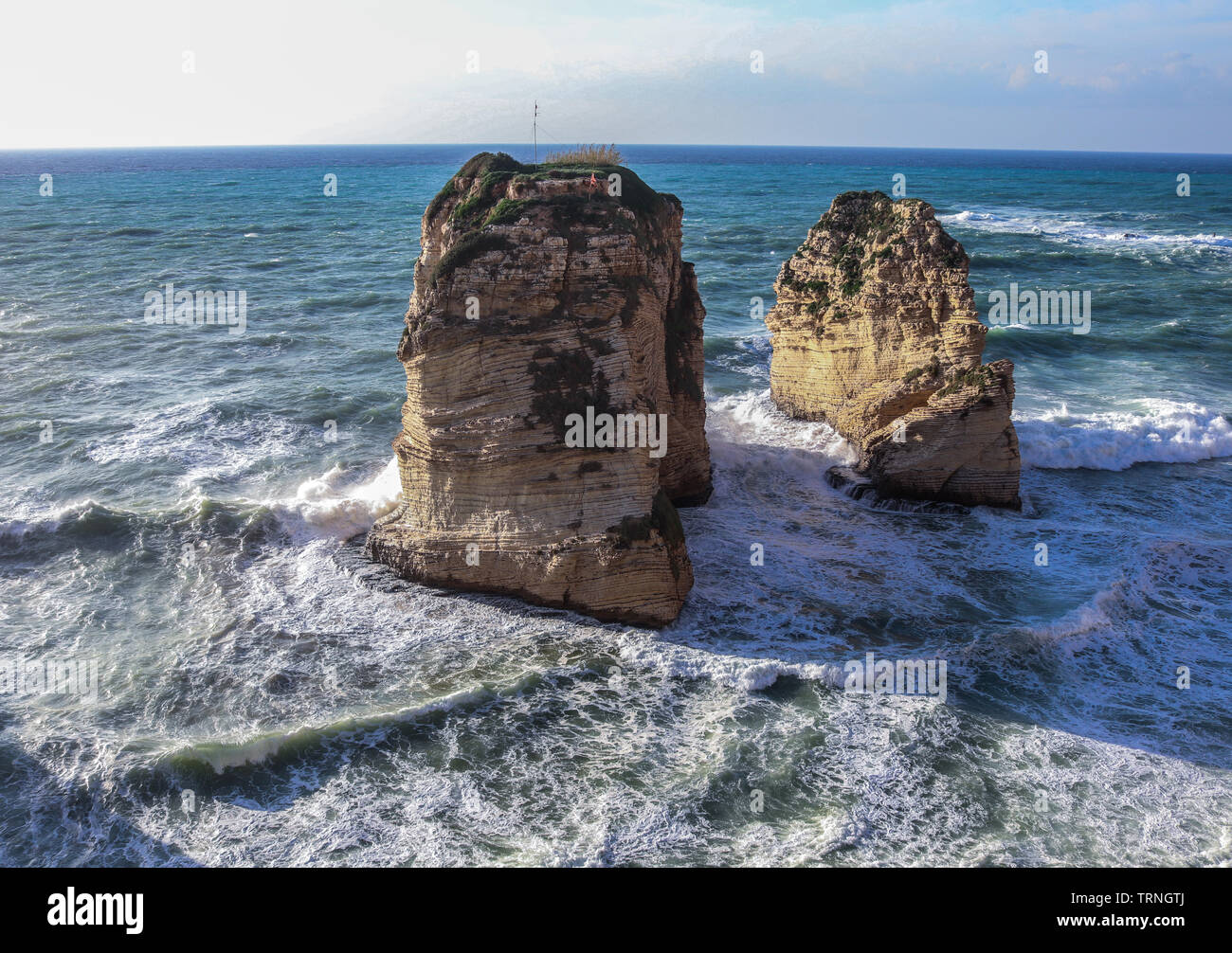 rawshe rocks beirut Stock Photo - Alamy