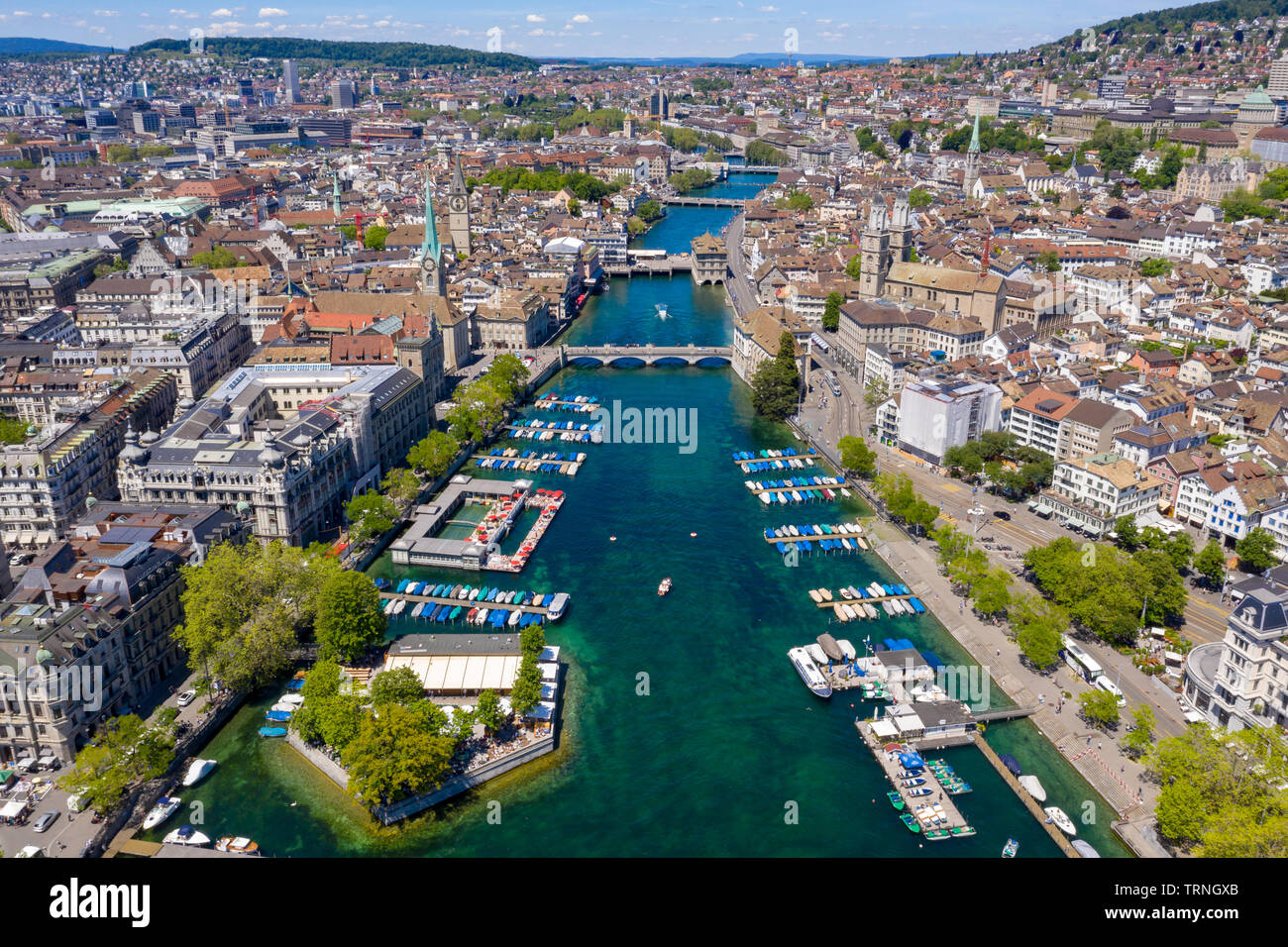 Aerial view of Zurich city in Switzerland Stock Photo - Alamy
