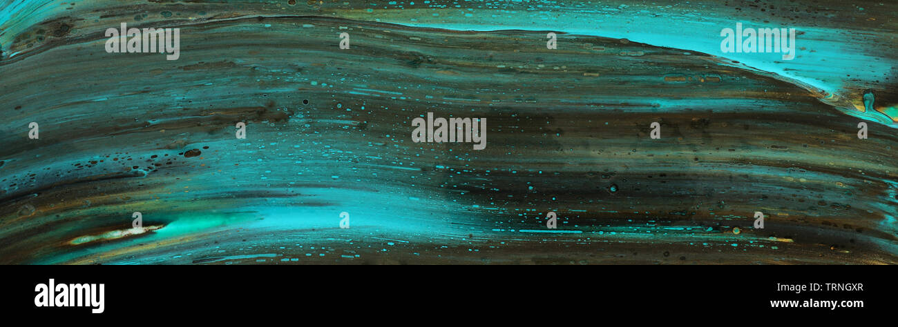 photography of abstract marbleized effect background. turquoise and ...