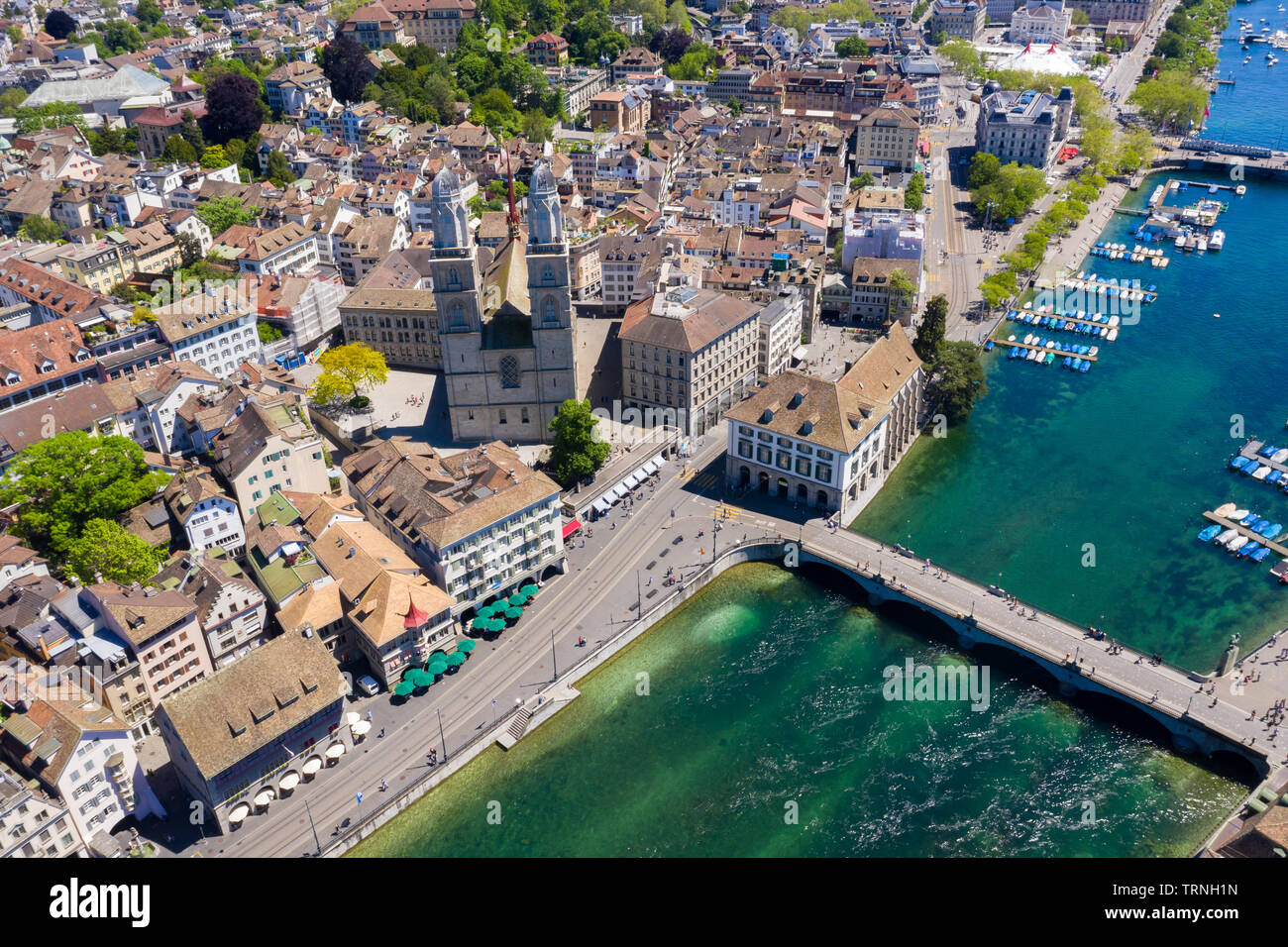 Aerial view of Zurich city in Switzerland Stock Photo - Alamy