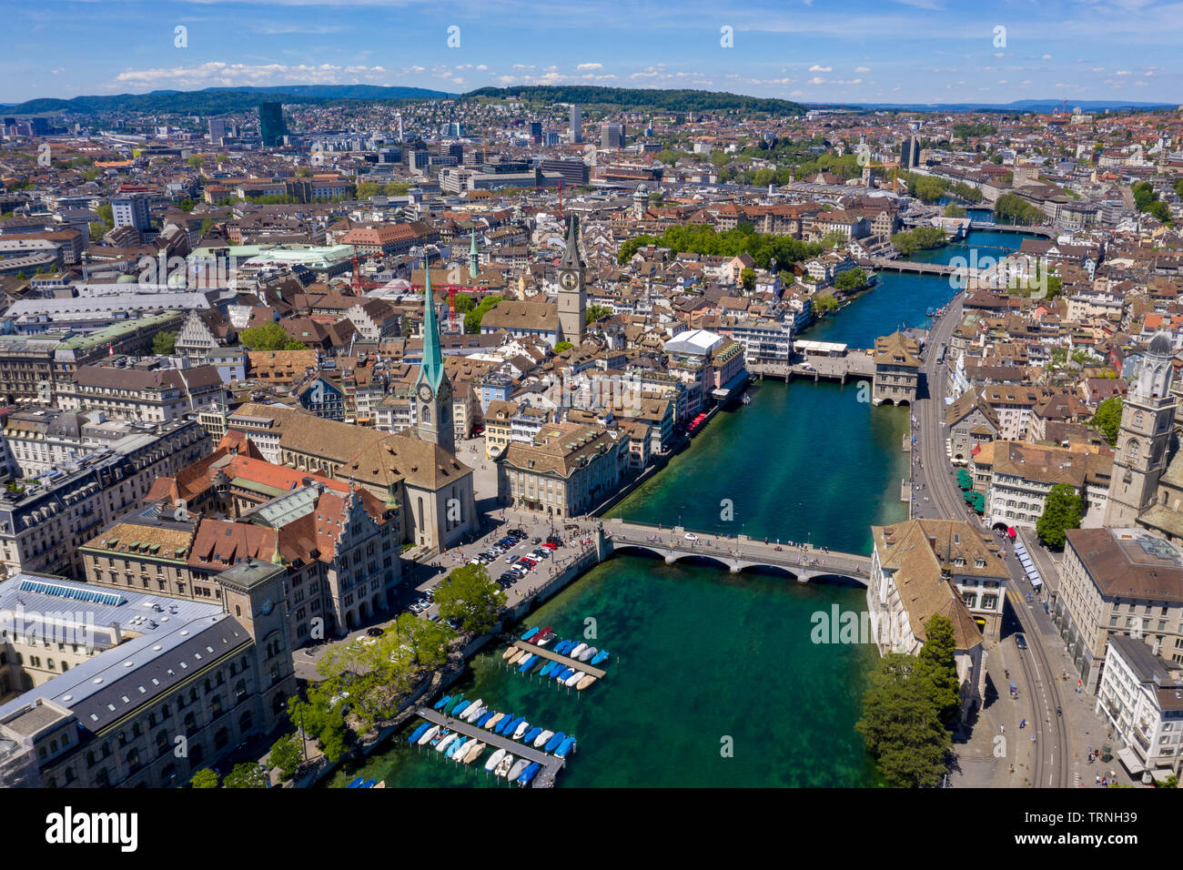 Aerial view of Zurich city in Switzerland Stock Photo - Alamy
