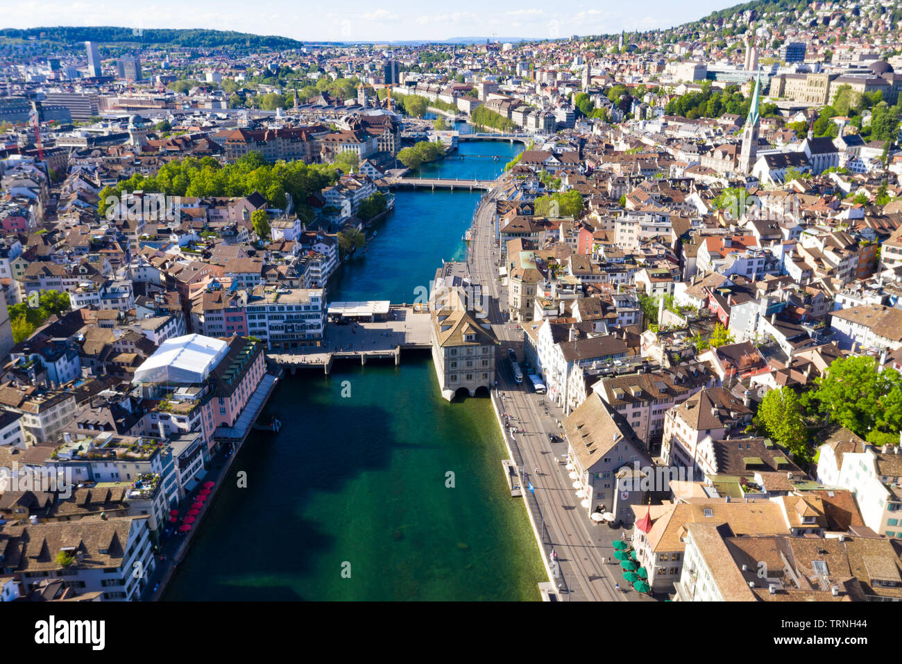 Aerial view of Zurich city in Switzerland Stock Photo - Alamy