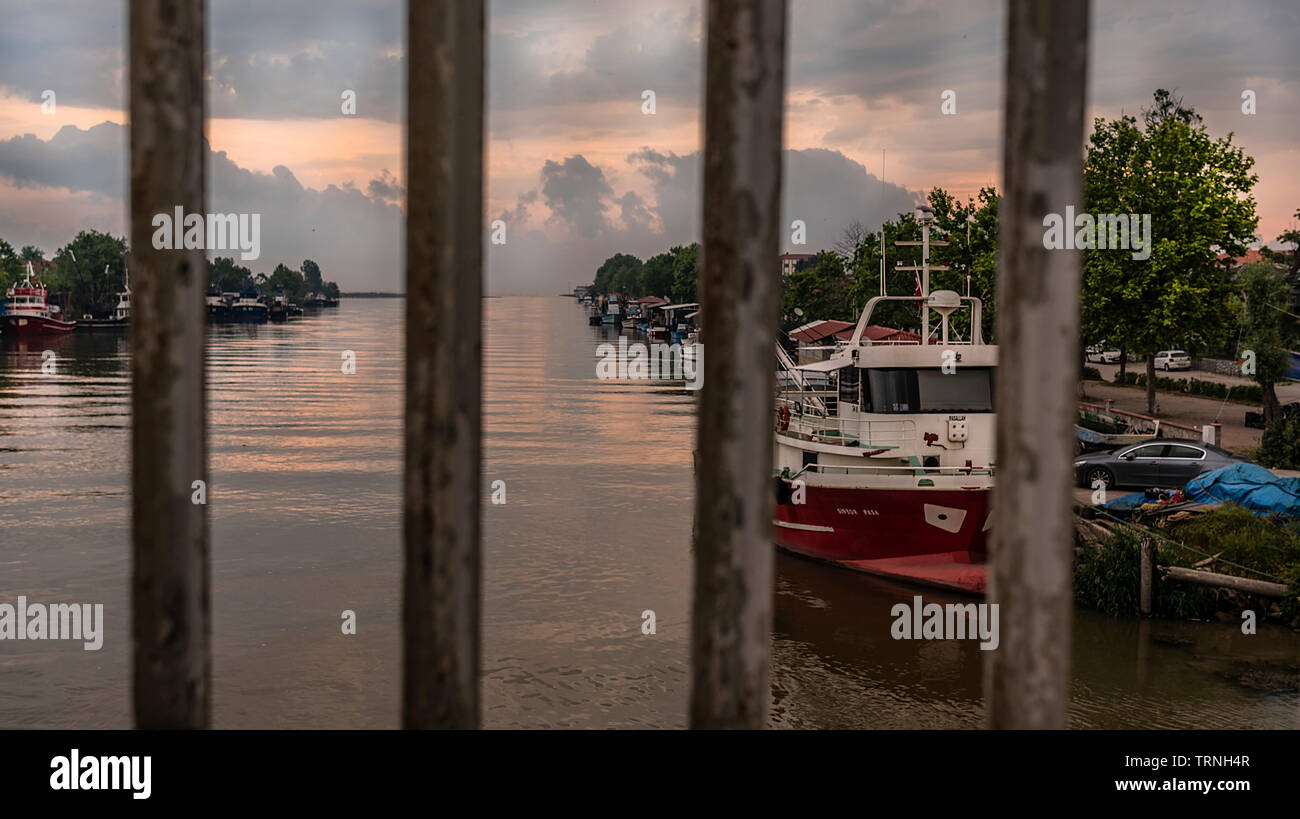 beach and sunrise on the beach Karasu Sakarya Turkey Stock Photo - Alamy