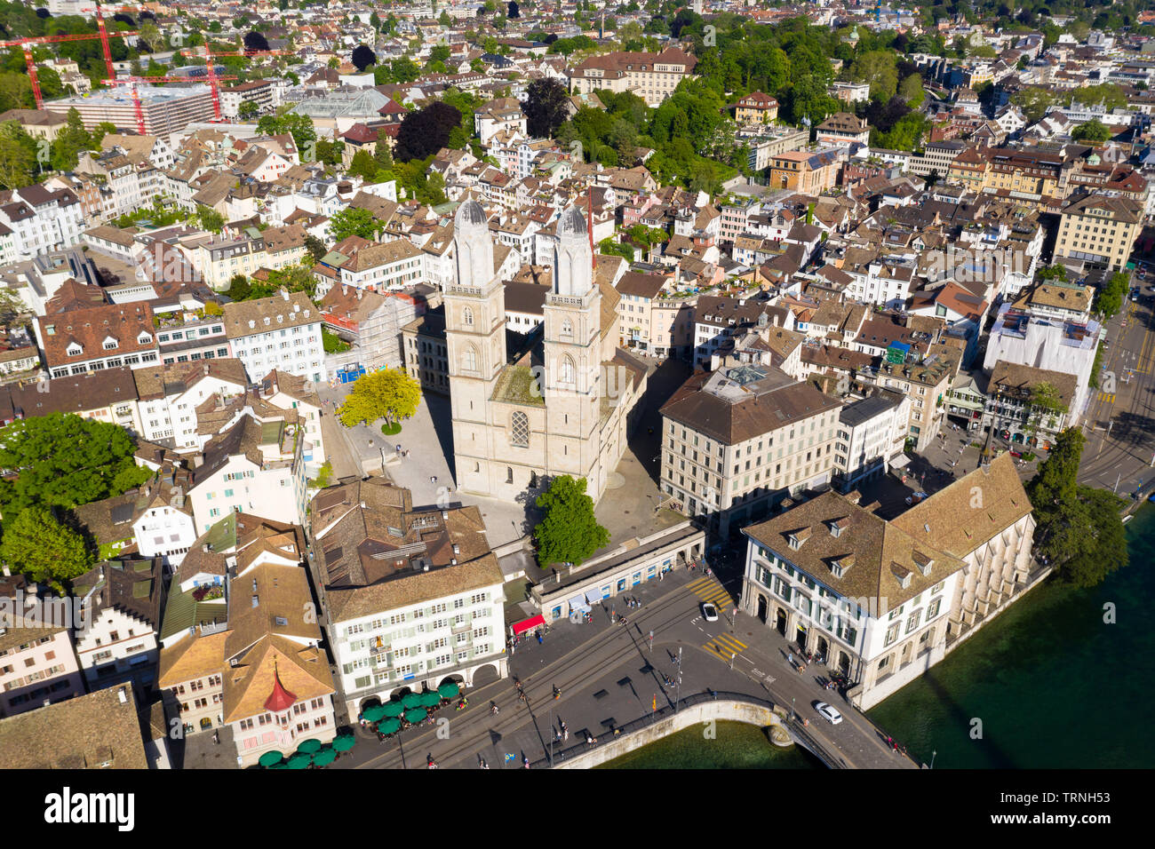 Aerial view of Zurich city in Switzerland Stock Photo - Alamy