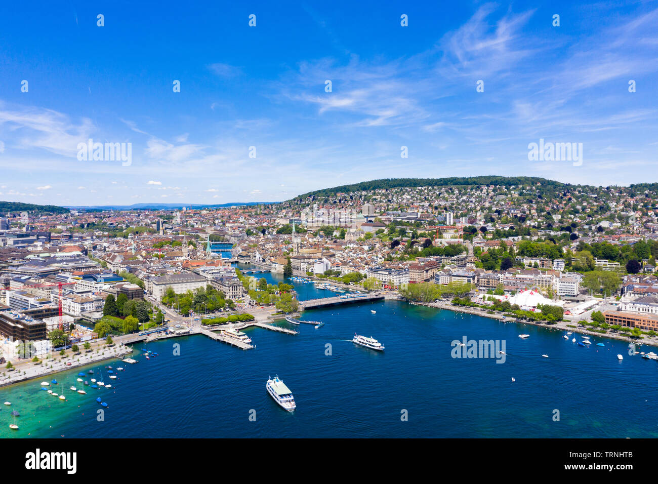 Aerial view of Zurich city in Switzerland Stock Photo - Alamy