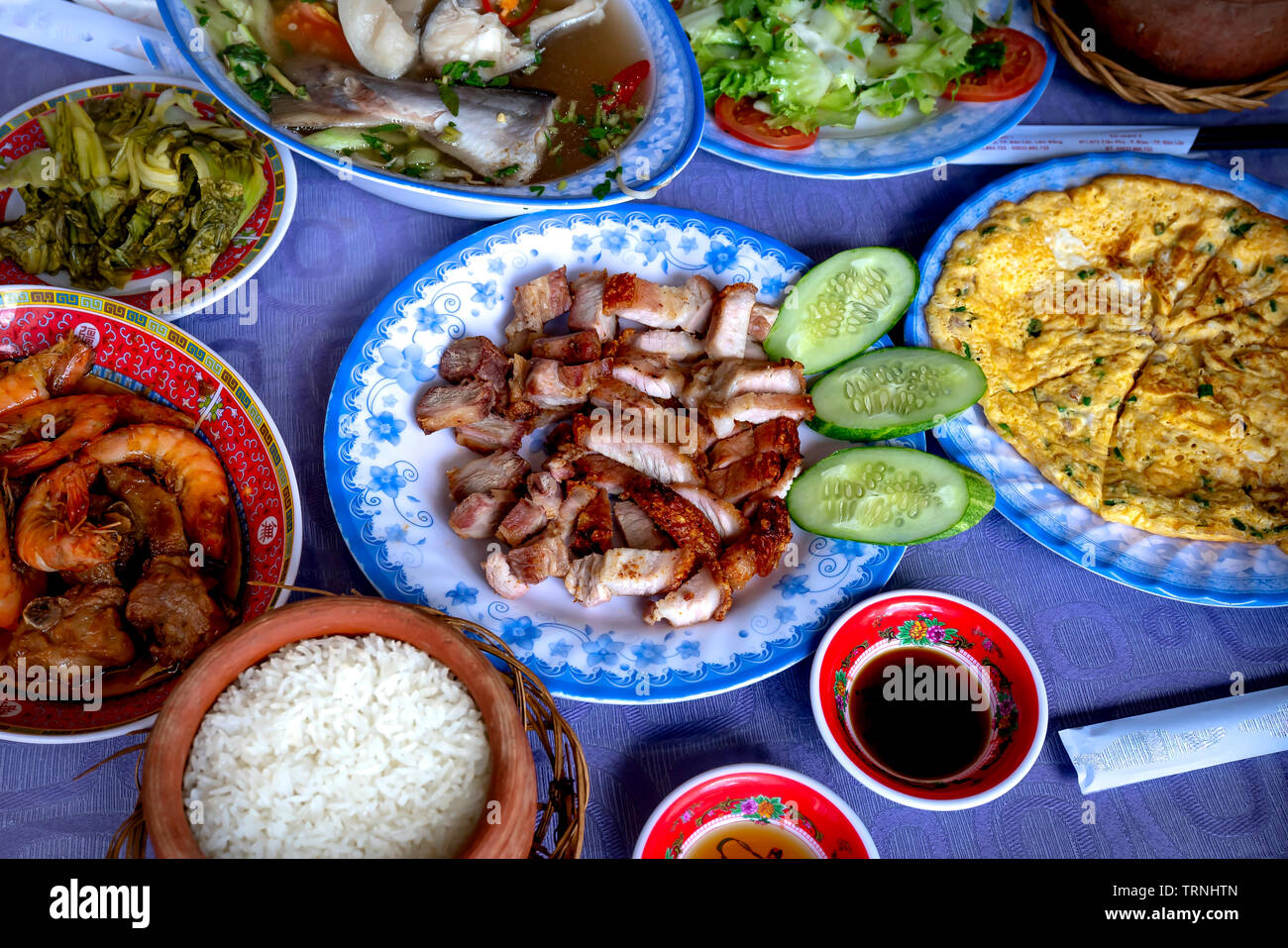 The daily main dishes of Vietnamese people Stock Photo - Alamy