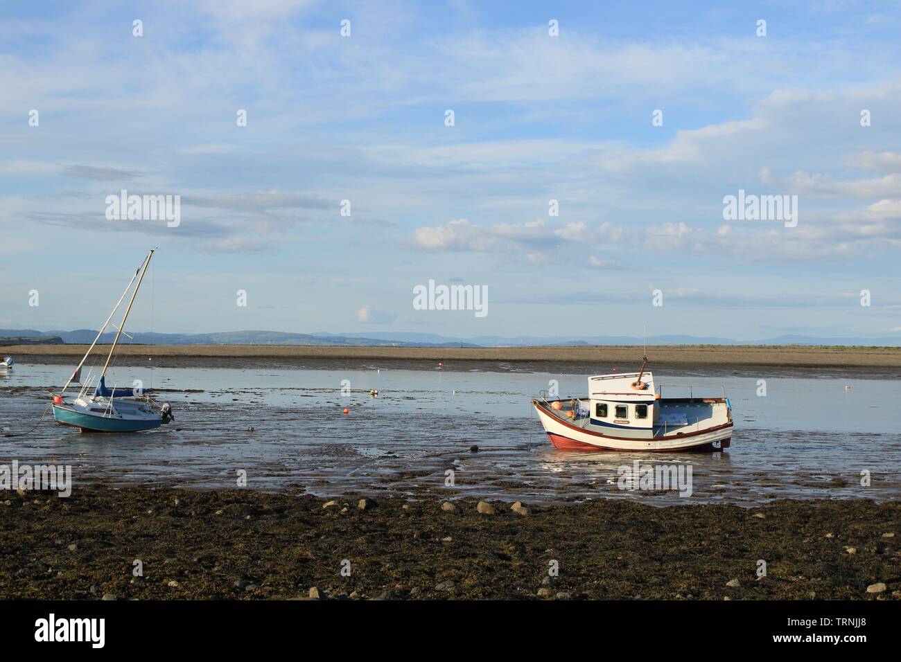 UK Roa Island, Rampside, Barrow In Furness, Cumbria UK. View across ...
