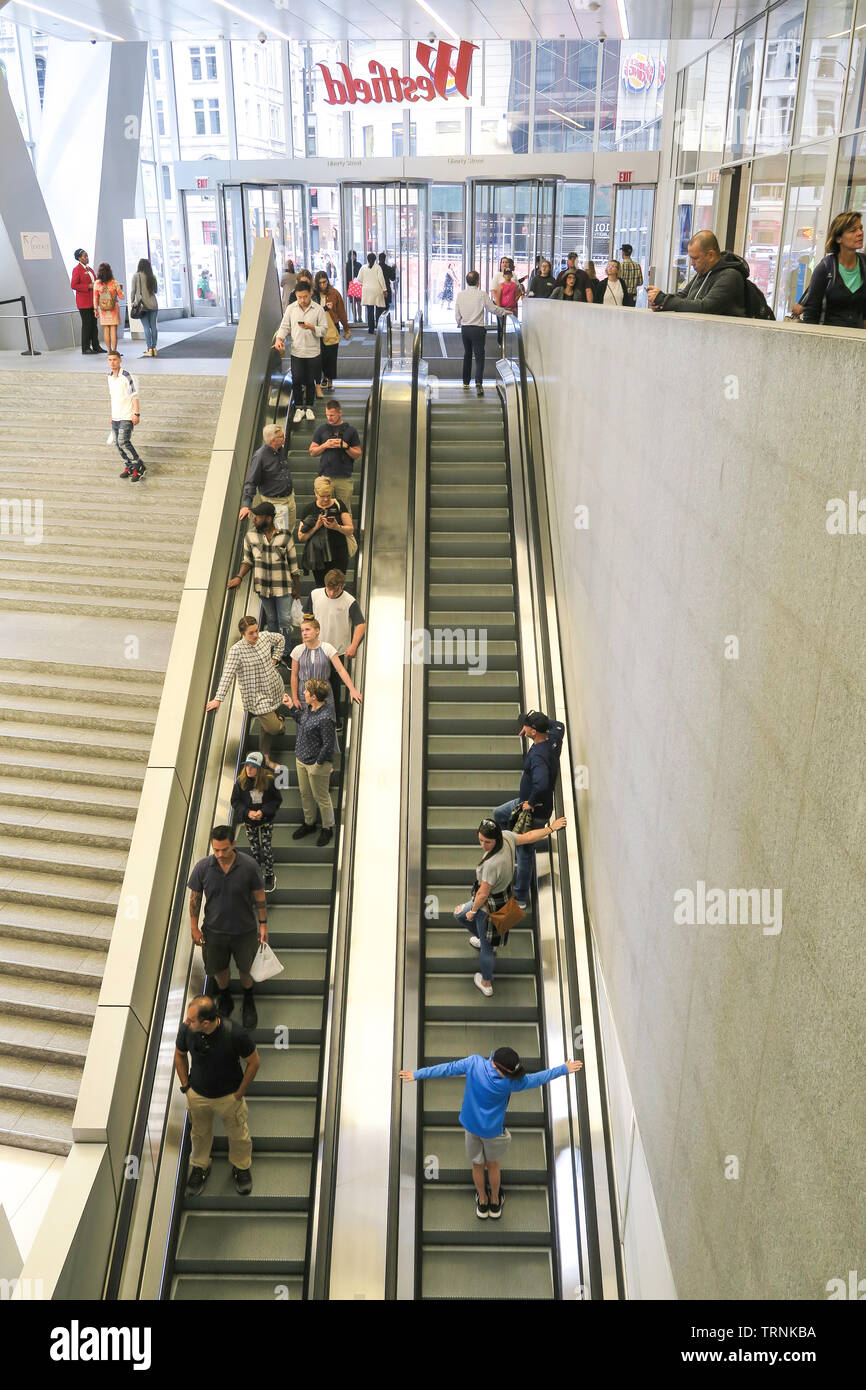 Westfield World Trade Center Shopping Mall, New York City, USA Stock ...