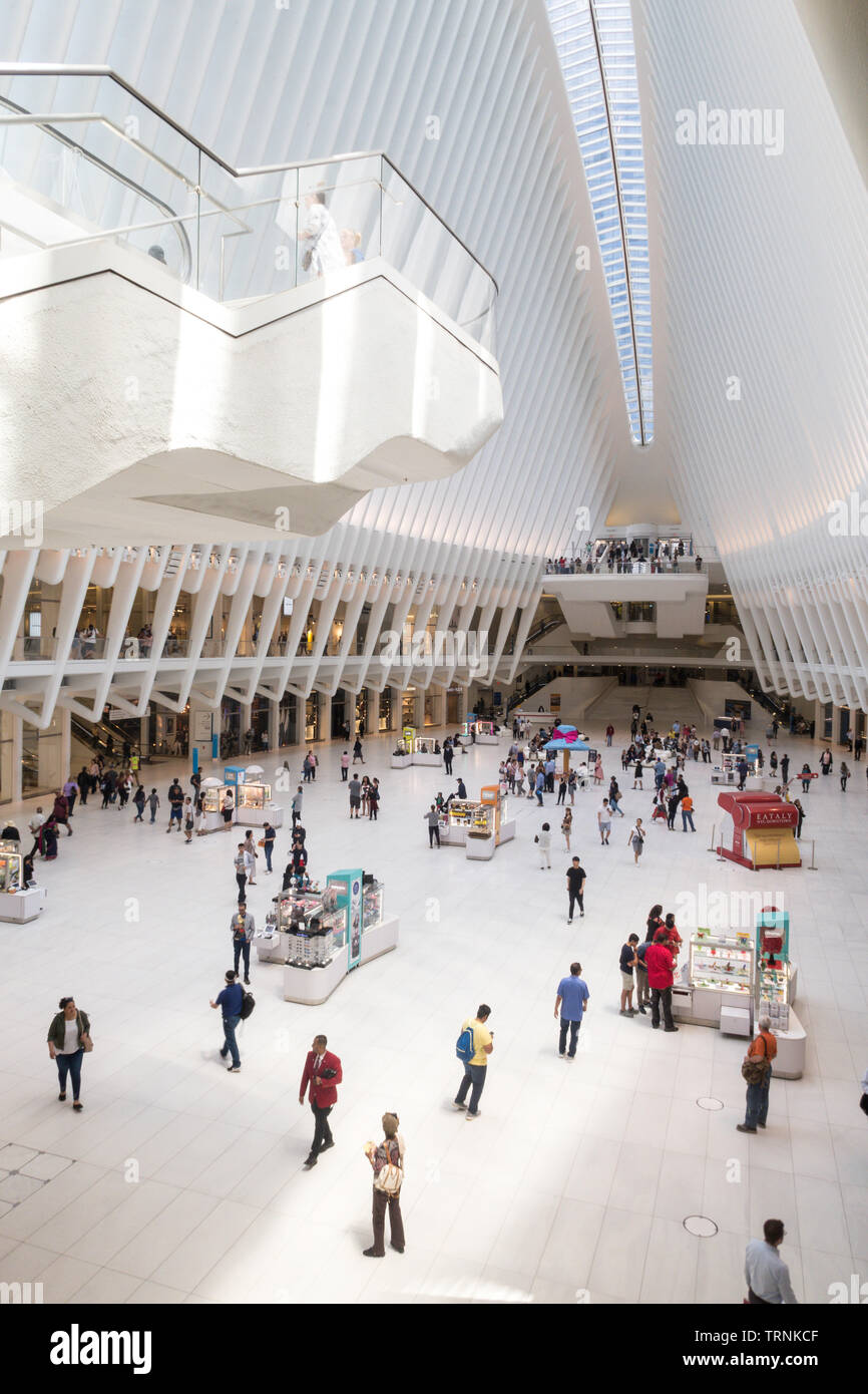 The Oculus at Westfield World Trade Center, Lower Manhattan, NYC, USA ...