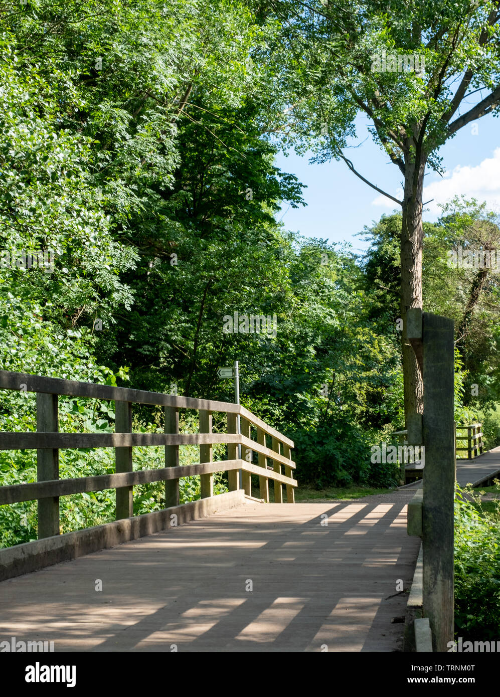 Bridge over the River Pinn at Long Meadow, Eastcote, Hillingdon, UK ...