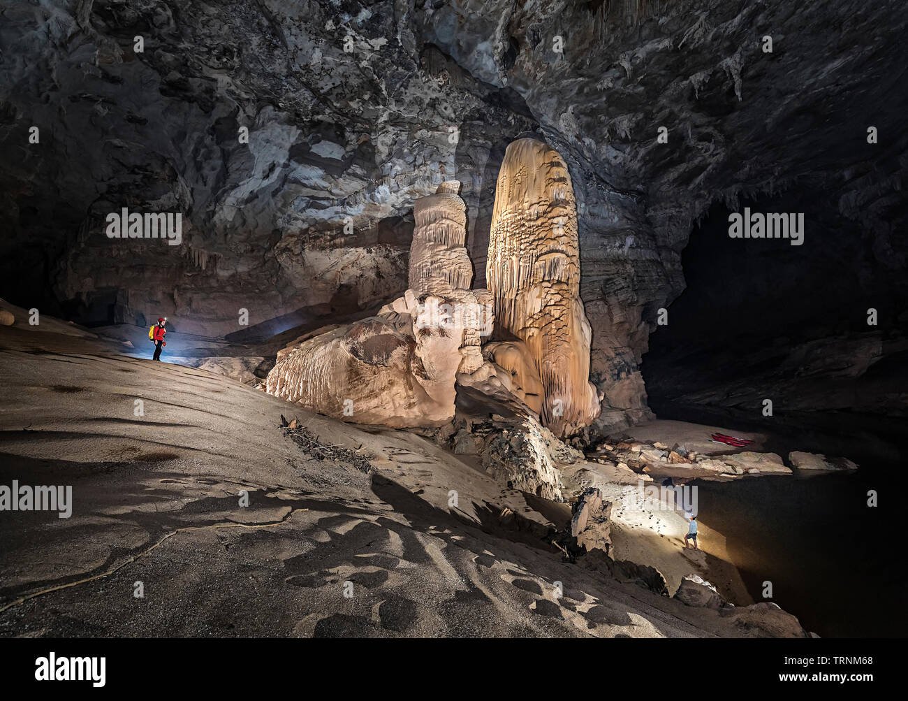 Formations and river in Xe Bang Fai river cave, Laos Stock Photo - Alamy