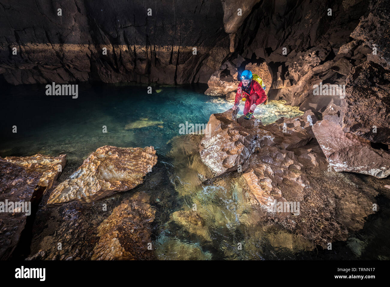 Underground river in Akiyoshi-do, Japan Stock Photo - Alamy