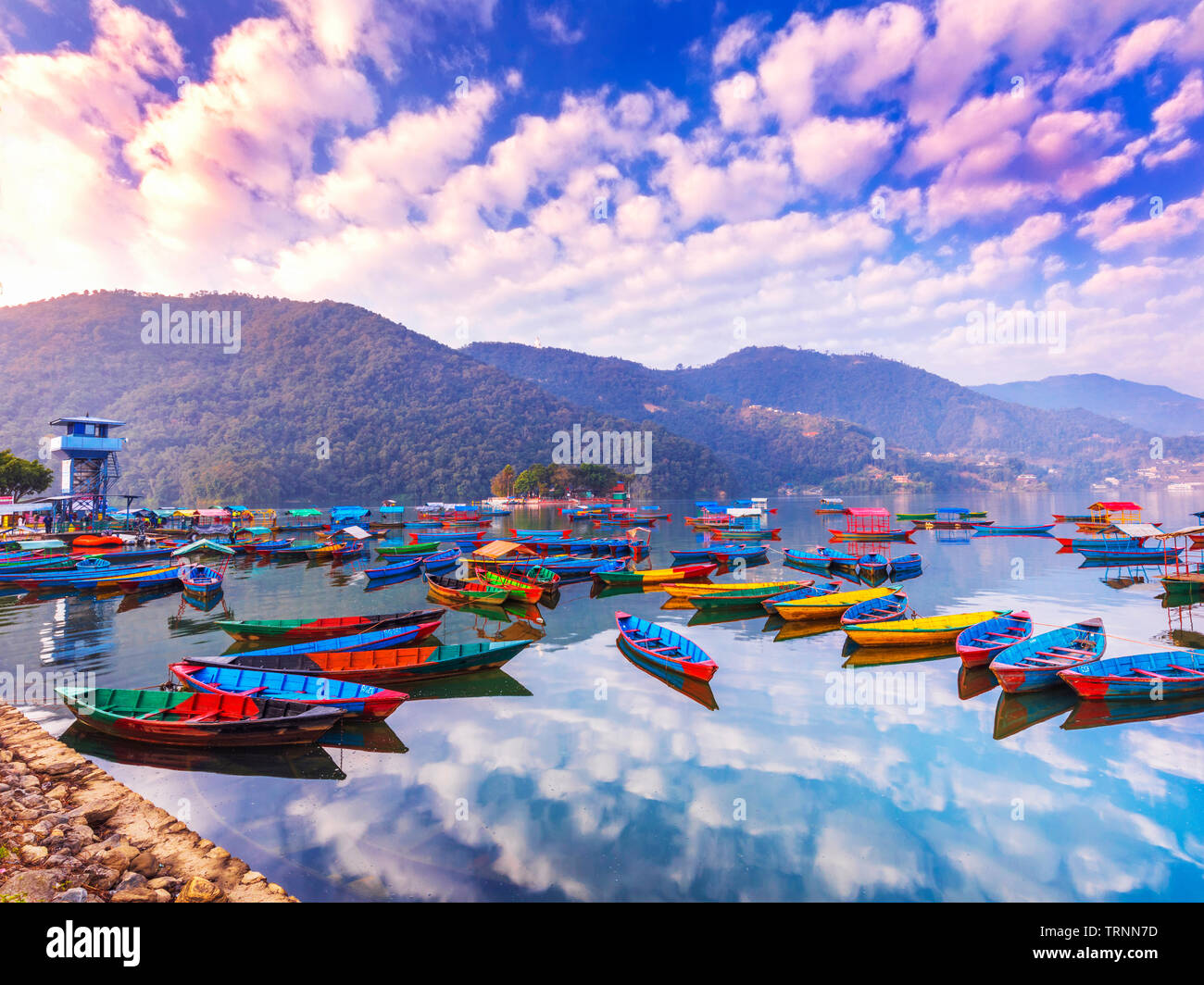 Phewa lake at pokhara hi-res stock photography and images - Alamy