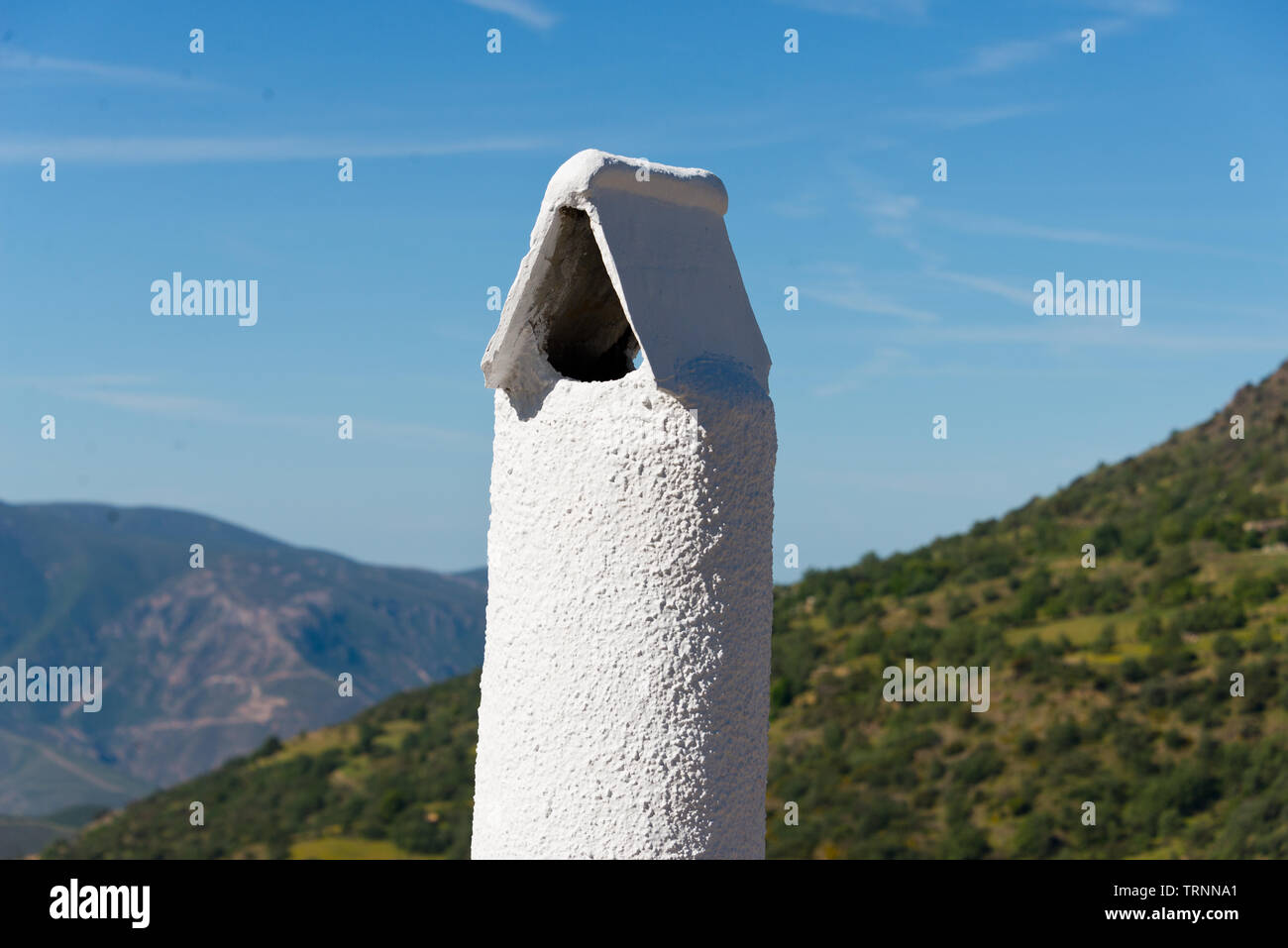 chimneys in capileira town, sierra nevada, spain Stock Photo - Alamy