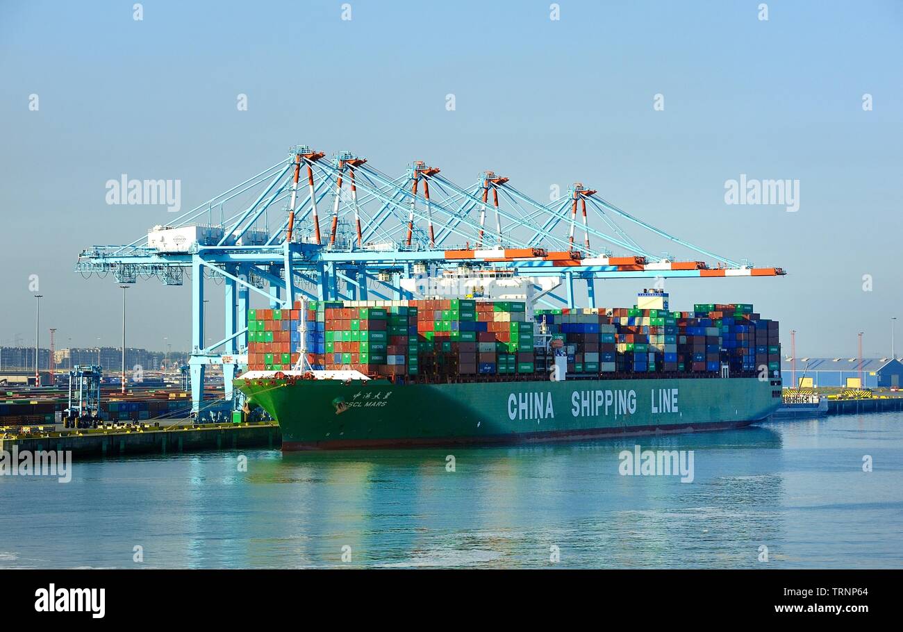 Zeebrugge, Belgium - 29th April 2019: China Shipping Line CSCL Mars ...