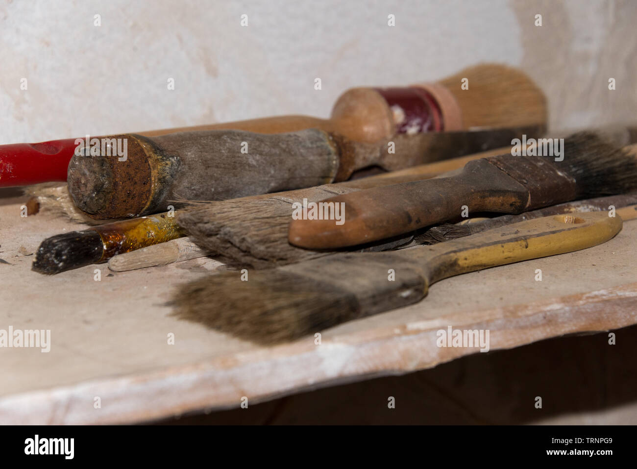 tools in restoration workshop Stock Photo - Alamy