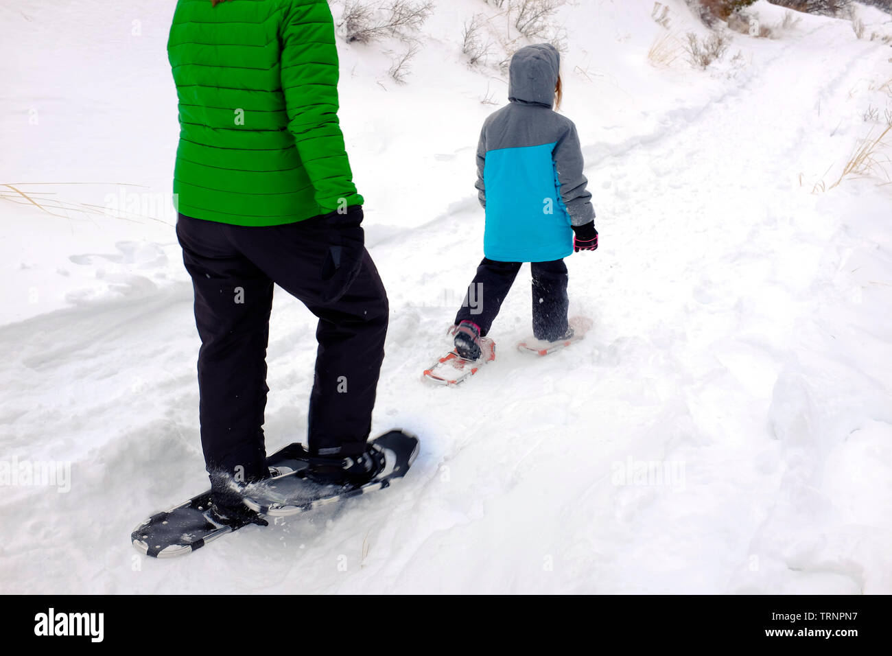 Family hike winter mountain hi-res stock photography and images - Alamy