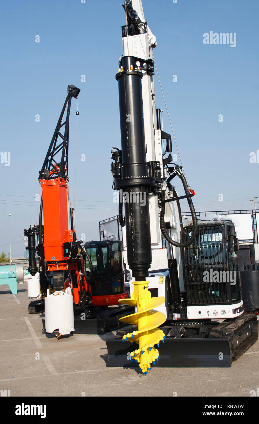 A yellow brand new drilling machine Stock Photo - Alamy
