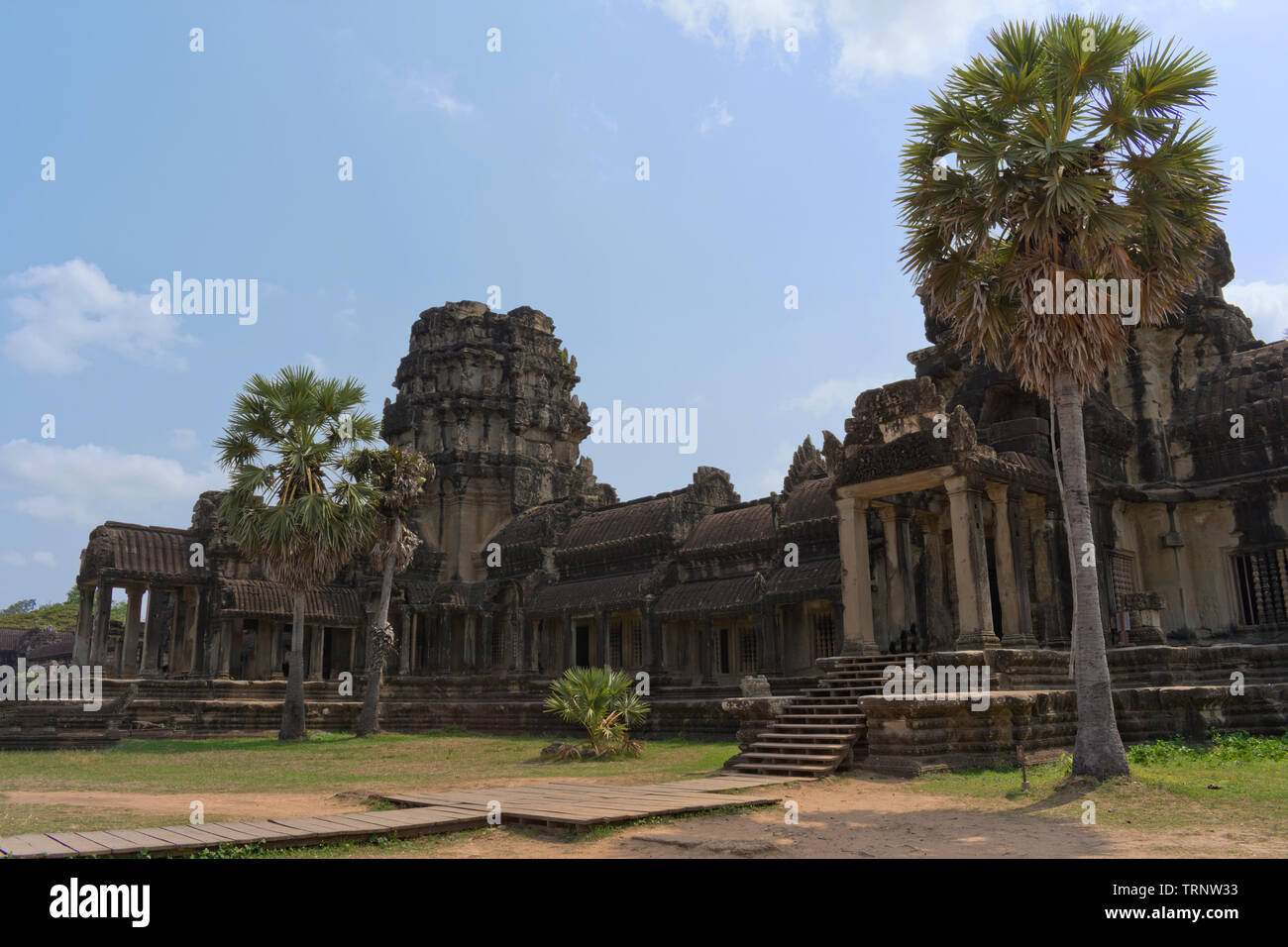 Entrance of Angkor Wat Temple, Cambodia, Asia (UNESCO Stock Photo - Alamy