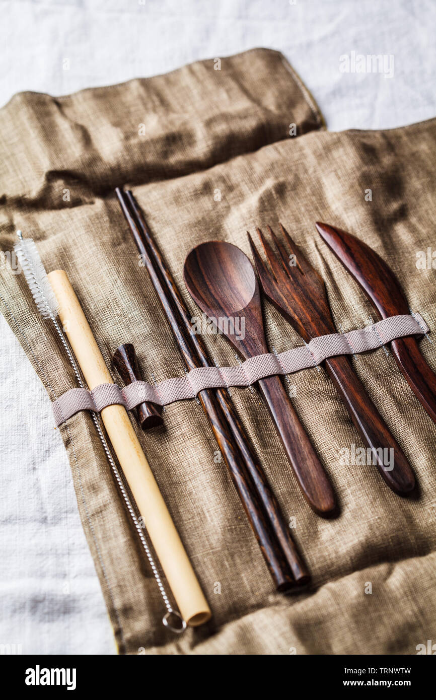 Bamboo cutlery hi-res stock photography and images - Alamy