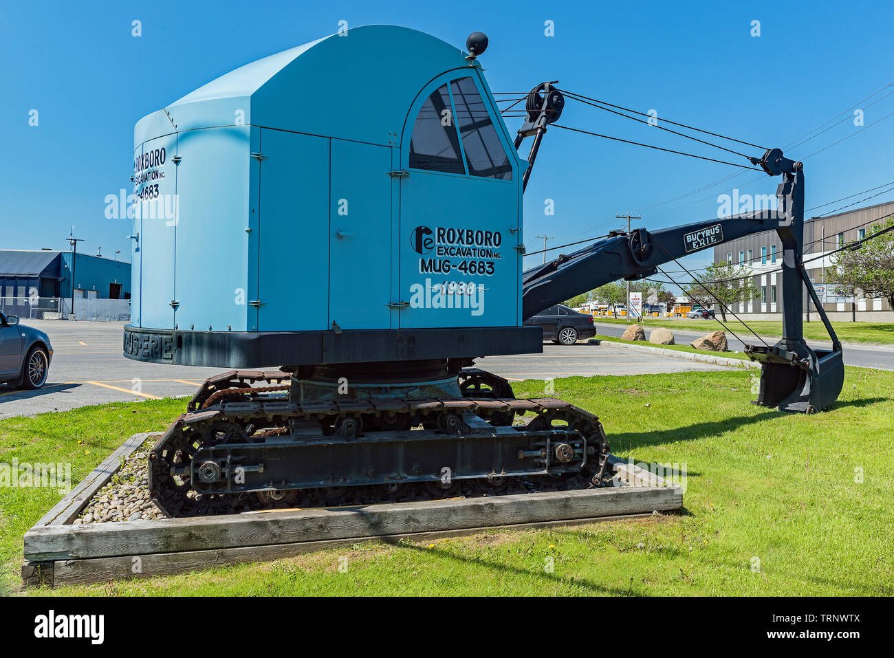 Old Excavator-Digger used as advertising Stock Photo - Alamy