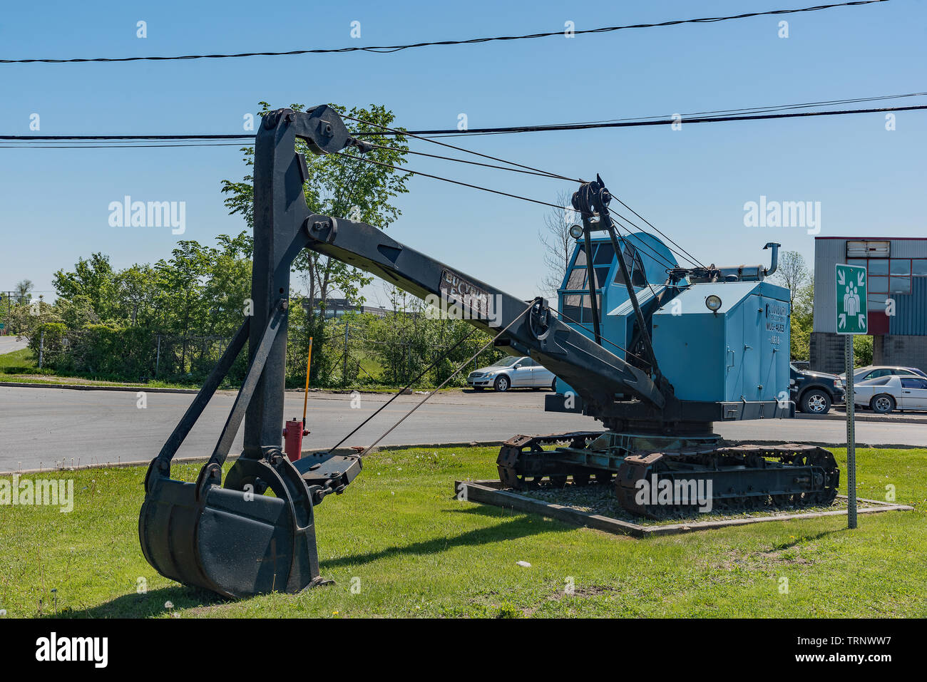 Old Excavator-Digger used as advertising Stock Photo - Alamy