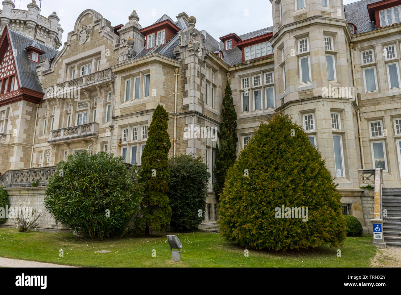 Palacio de la Magdalena in the city of Santander, north of Spain ...