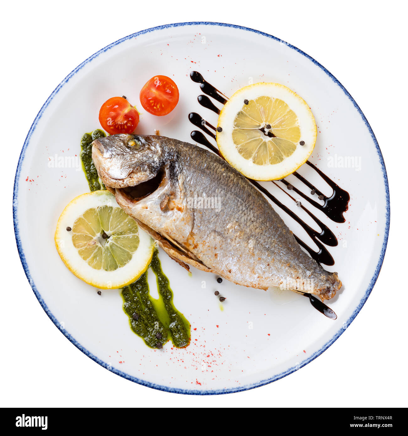 Spices border isolated on white hi-res stock photography and images - Alamy